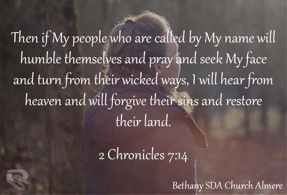 Text of the day: 2 Chronicles 7:14 | Bethanië SDA